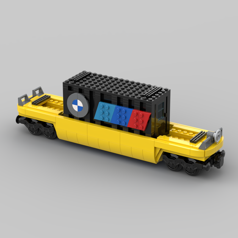 LEGO MOC TTX Container Car with a 20ft black "BMW logo" container by ...