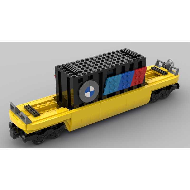 LEGO MOC TTX Container Car with a 20ft black "BMW logo" container by ...