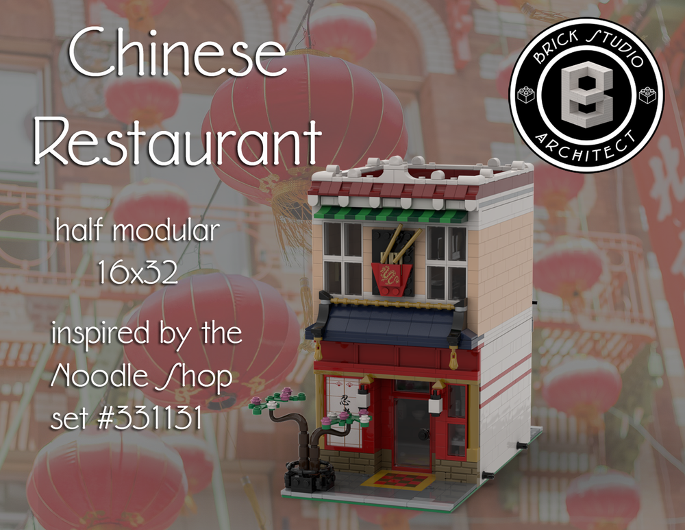 LEGO MOC Chinese Restaurant half modular by BrickStudioArchitect ...