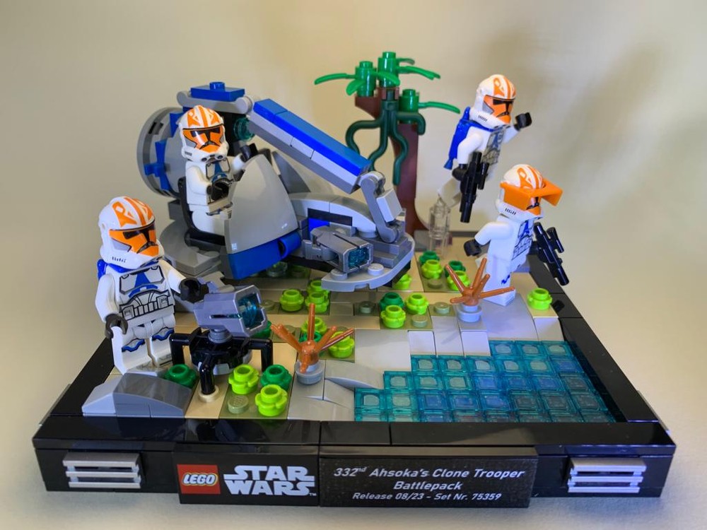 Lego Moc Diorama Base For 75359 Sw Clone Trooper Battlepack By