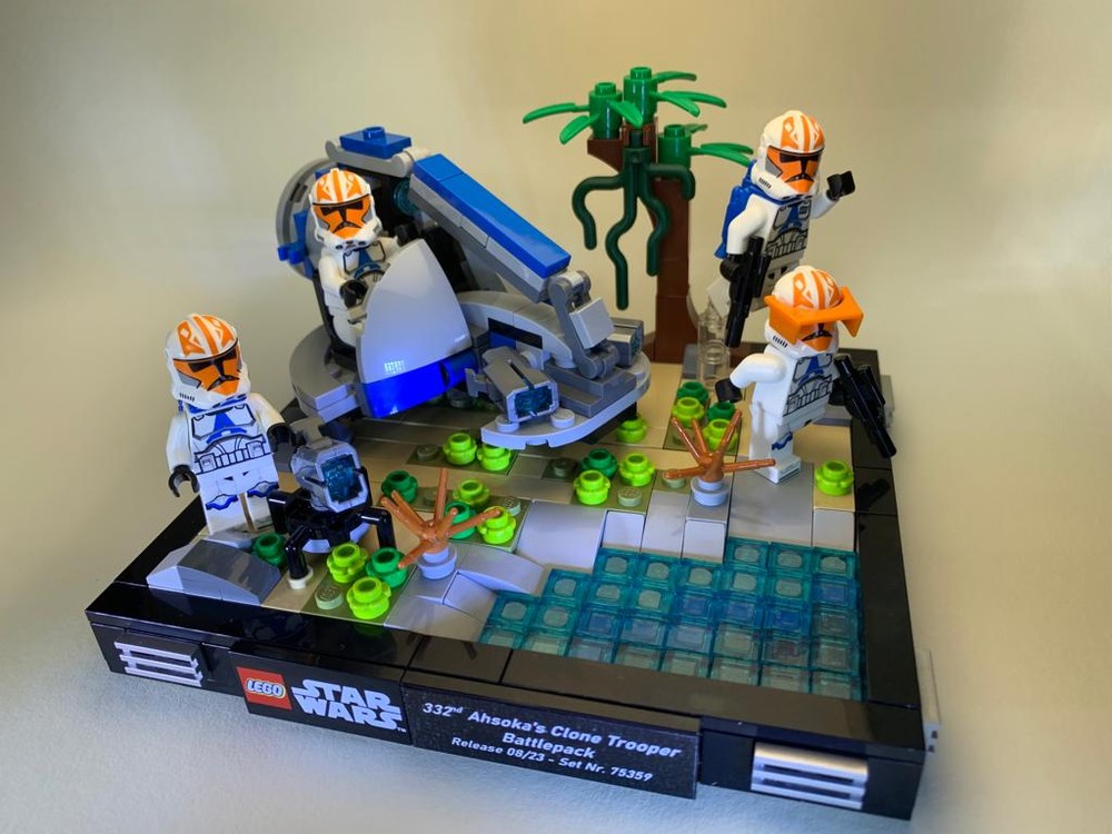 Lego Moc Diorama Base For 75359 Sw Clone Trooper Battlepack By