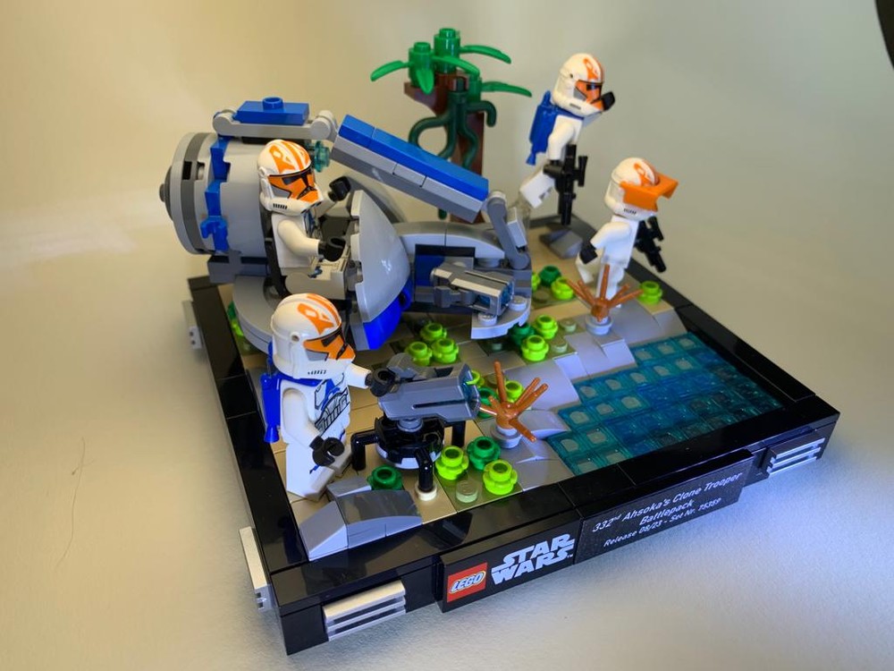 Lego Moc Diorama Base For 75359 Sw Clone Trooper Battlepack By