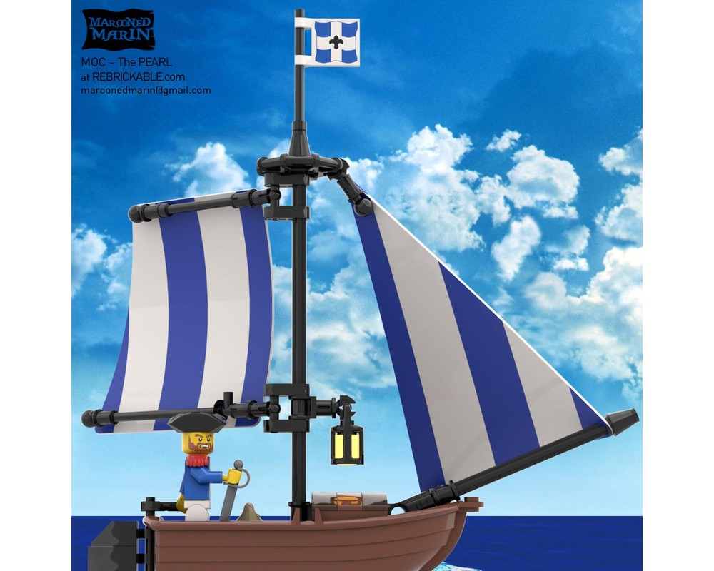 Lego Moc Sloop Windy By Maroonedmarin Rebrickable Build With Lego
