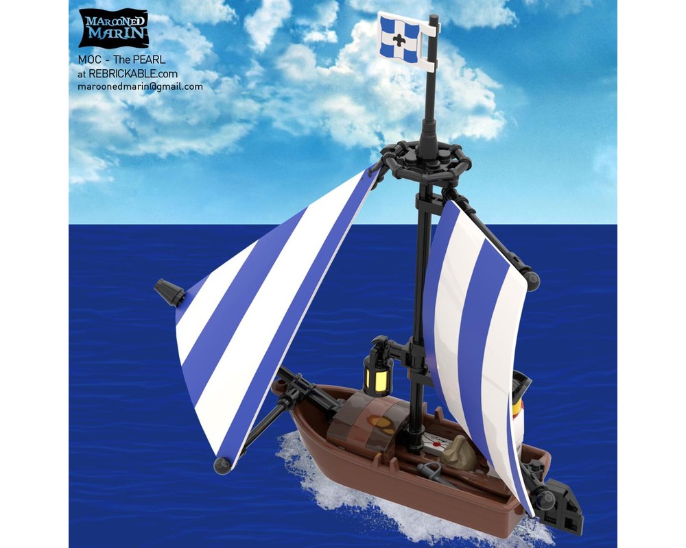 Lego Moc Sloop Windy By Maroonedmarin Rebrickable Build With Lego