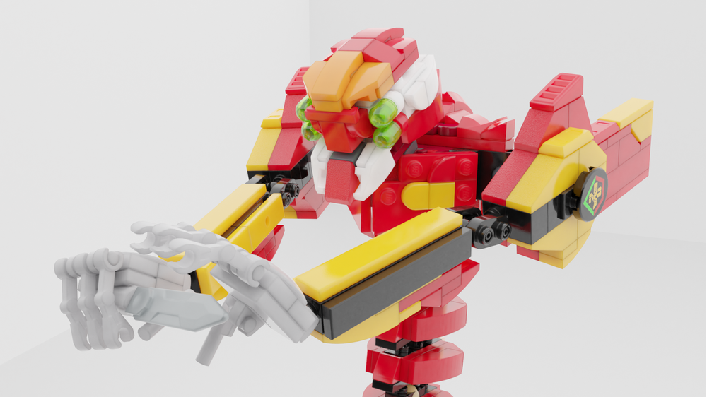 Lego Moc Neon Genesis Evangelion Eva 02 By Marco666 Rebrickable