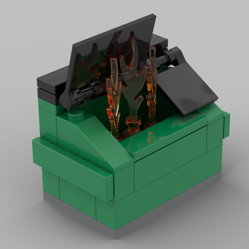 LEGO MOC Dumpster Fire by AntOrman | Rebrickable - Build with LEGO