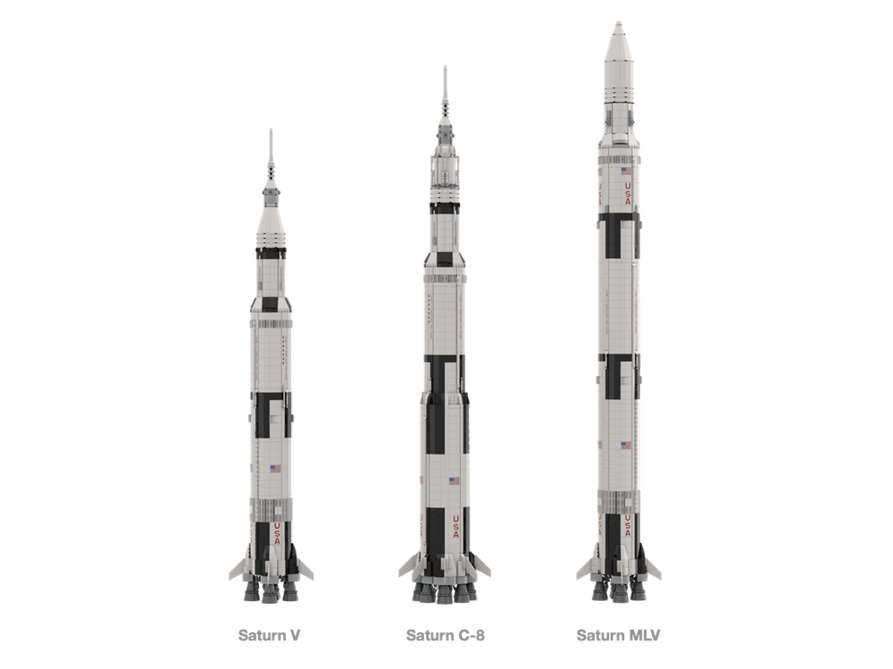 LEGO MOC-156816 Saturn MLV with nuclear upper stage by zeegiraf ...