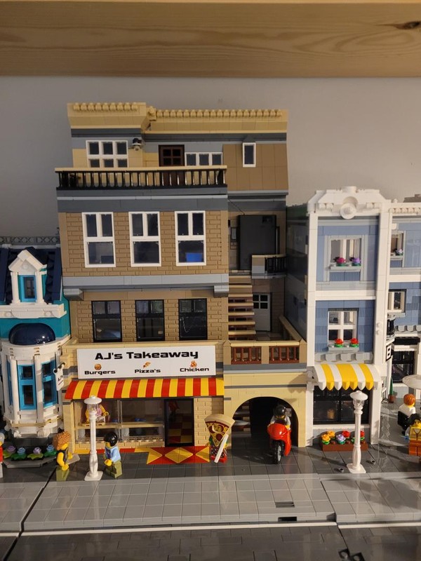 LEGO MOC-156878 Modular Takeaway and Apartments by Mandy Nicholls ...