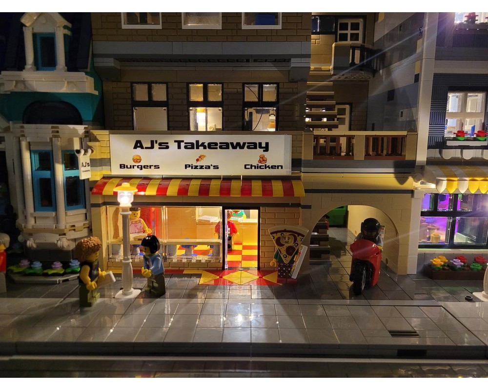 LEGO MOC Modular Takeaway and Apartments by Mandy Nicholls ...