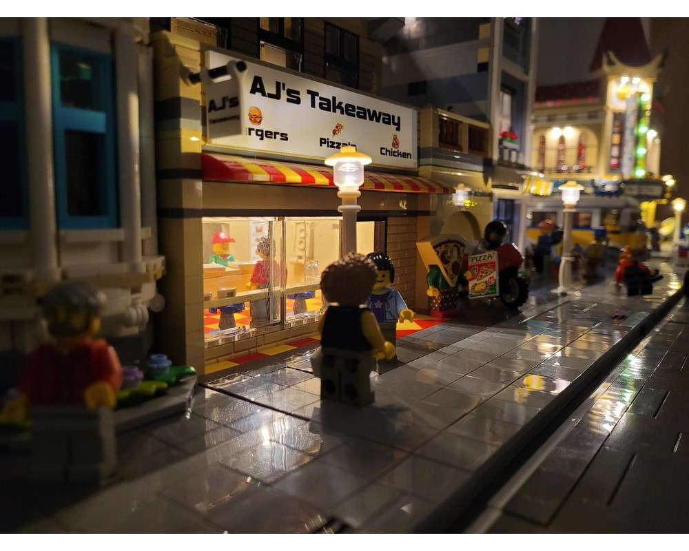 LEGO MOC Modular Takeaway and Apartments by Mandy Nicholls ...