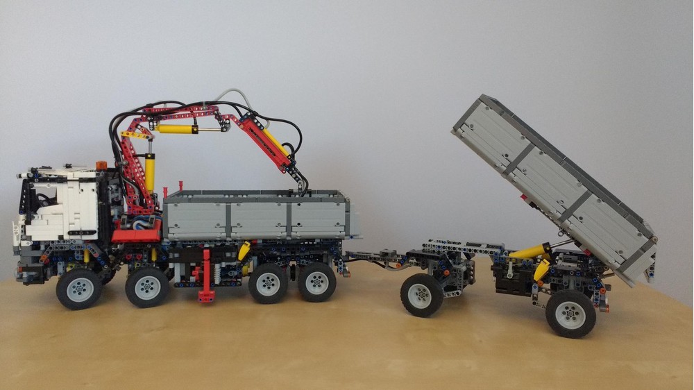 LEGO MOC Trailer - Tipper Pneumatic by Kazu | Rebrickable - Build with LEGO