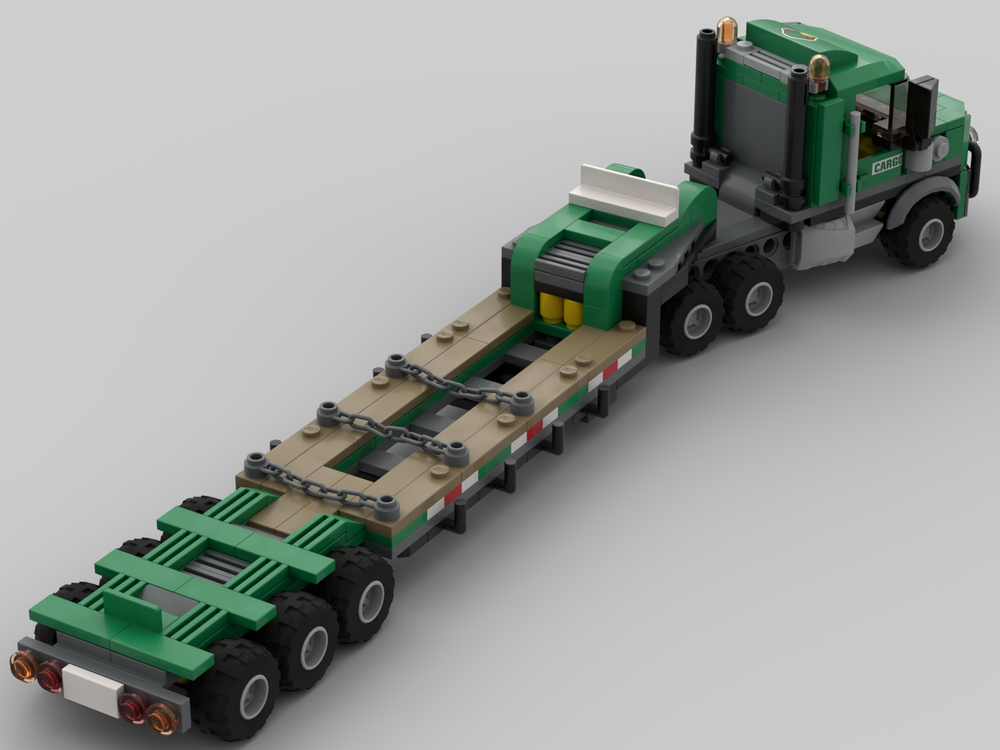 LEGO MOC Cargo Truck & Lowboy Trailer by HaulingBricks | Rebrickable ...