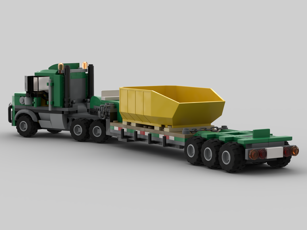 LEGO MOC Cargo Truck & Lowboy Trailer by HaulingBricks | Rebrickable ...