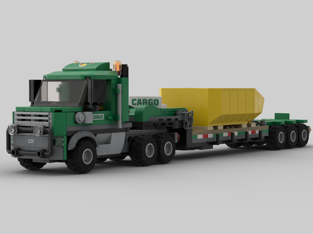LEGO MOC-156936 Cargo Truck & Lowboy Trailer by HaulingBricks ...