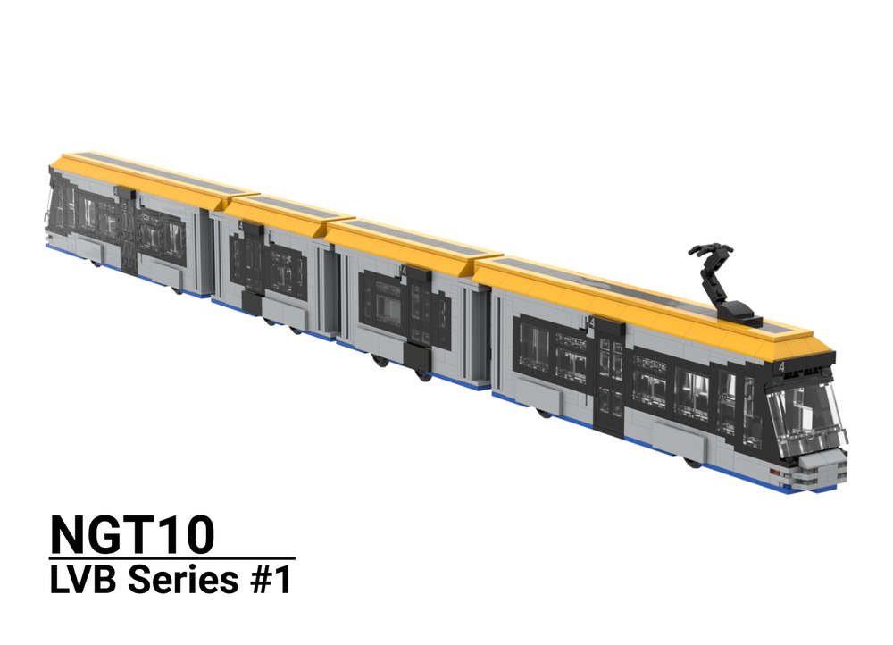 LEGO MOC Tram LVB Leipzig (Solaris Tramino NGT10) [Normal+Motorized ...