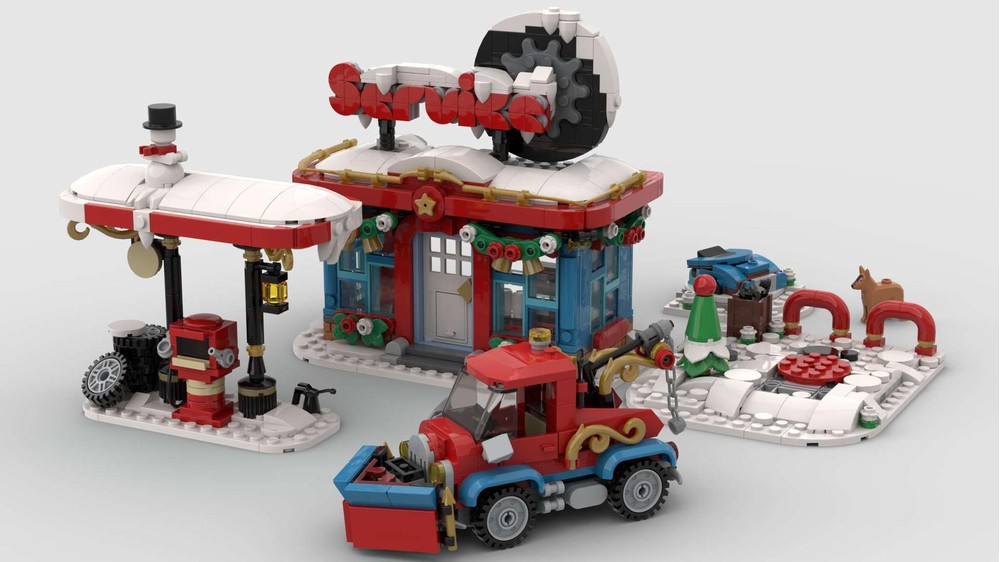 LEGO MOC Little Winter Service Station by Little_Thomas | Rebrickable ...