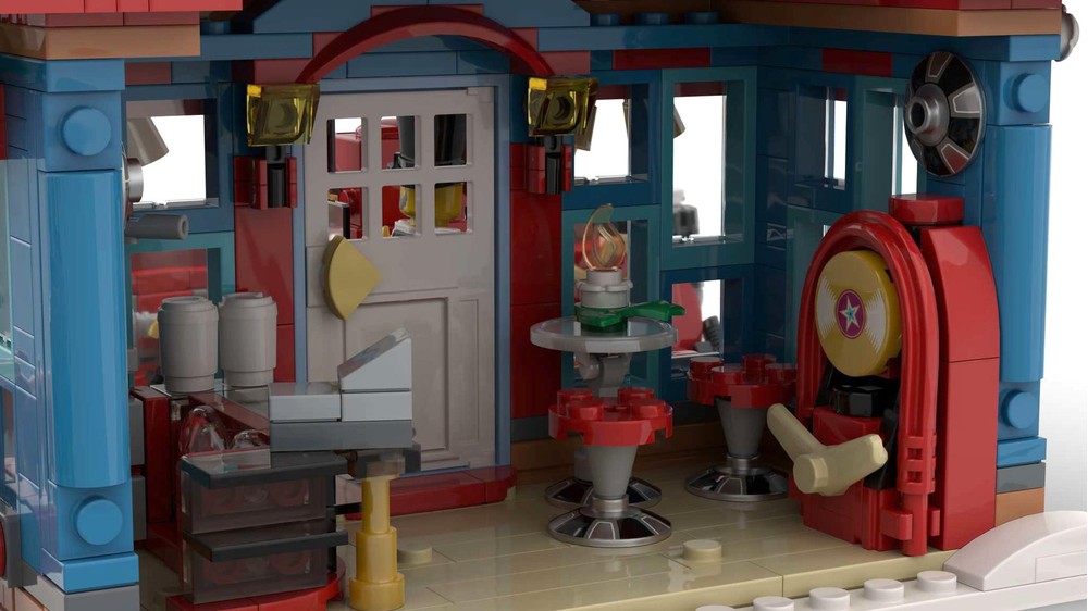 Lego Moc Little Winter Service Station By Littlethomas Rebrickable