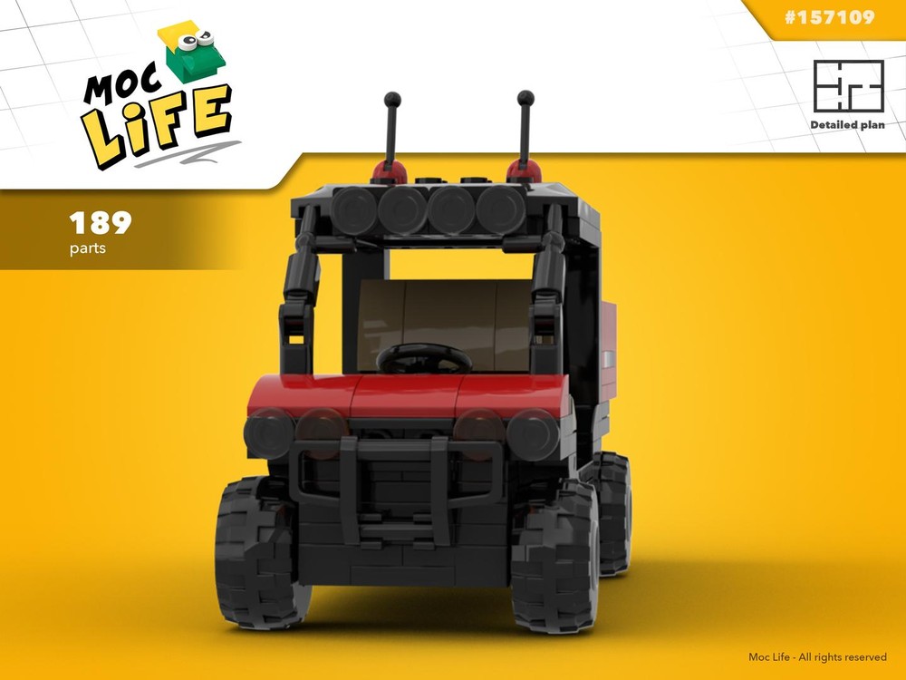LEGO MOC Case IH Scout 4 seats by MocLife | Rebrickable - Build with LEGO