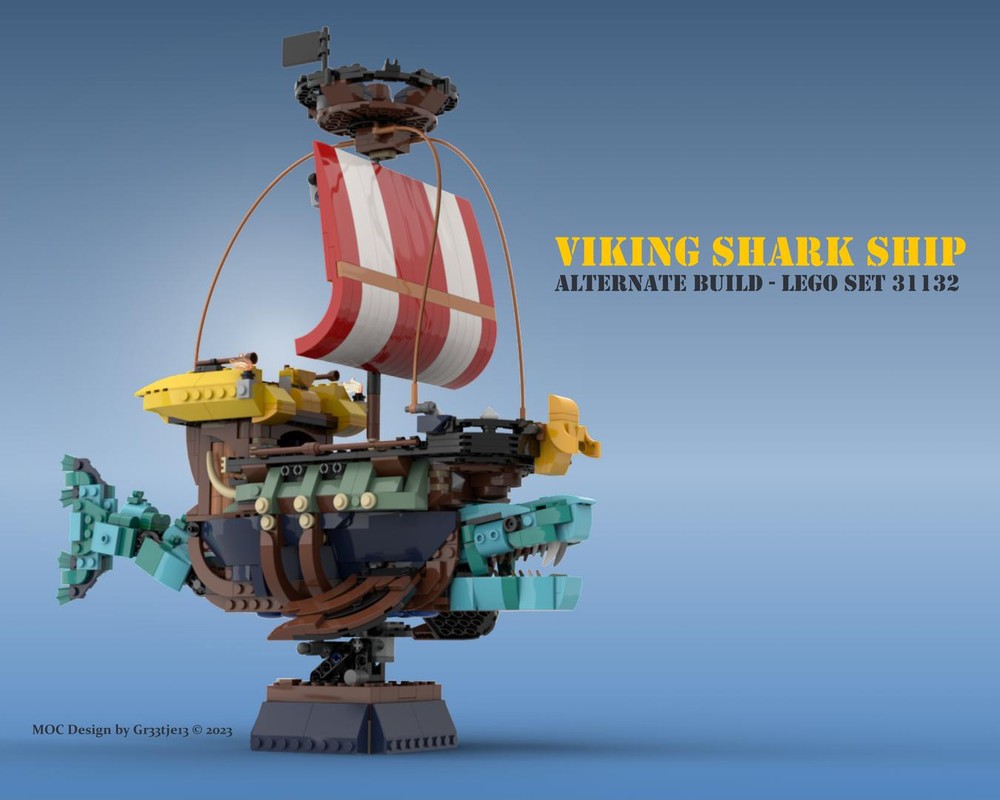 LEGO MOC Viking Shark Ship by Gr33tje13 | Rebrickable - Build with LEGO