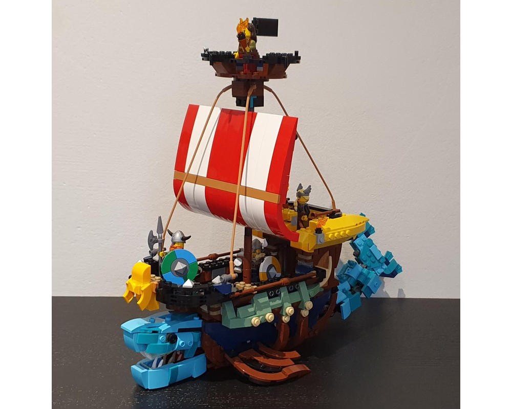 Lego Moc Viking Shark Ship By Gr33tje13 Rebrickable Build With Lego