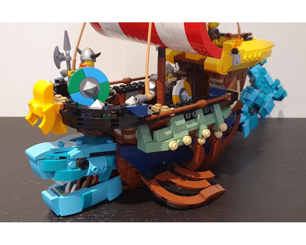 Lego Moc Viking Shark Ship By Gr33tje13 Rebrickable Build With Lego