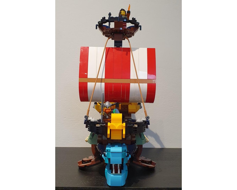 Lego Moc Viking Shark Ship By Gr33tje13 Rebrickable Build With Lego