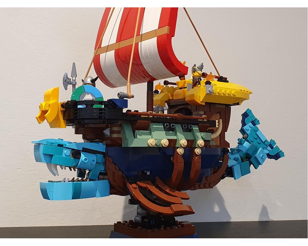 Lego Moc Viking Shark Ship By Gr33tje13 Rebrickable Build With Lego