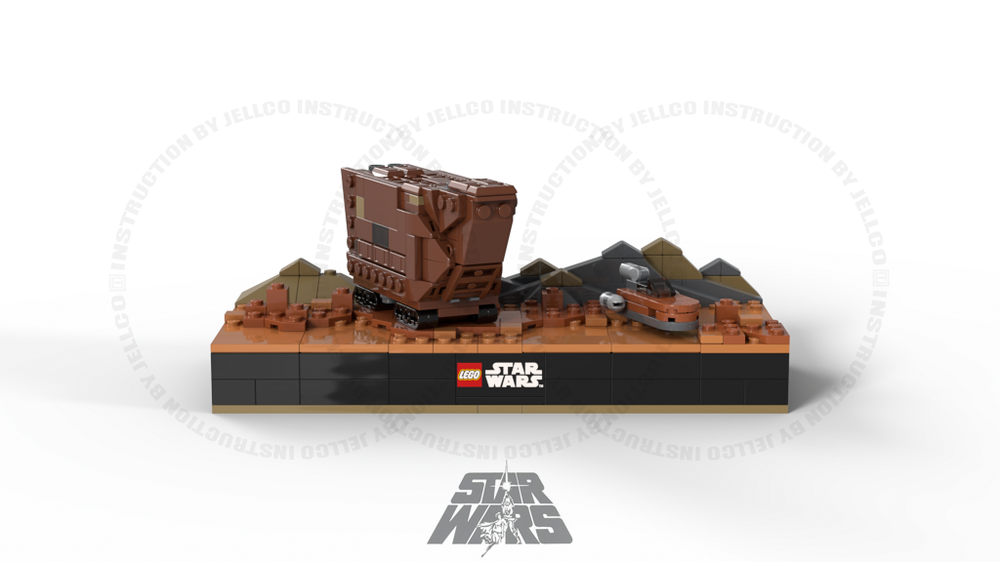 LEGO MOC-157194 Micro Diorama Sandcrawler & Landspeeder : Desktop ...