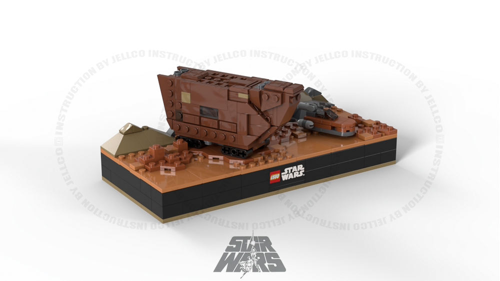 LEGO MOC Micro Diorama Sandcrawler & Landspeeder : Desktop Version by ...