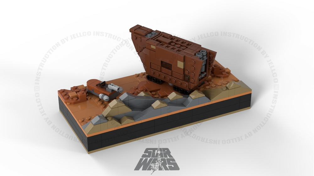 LEGO MOC Micro Diorama Sandcrawler & Landspeeder : Desktop Version by ...