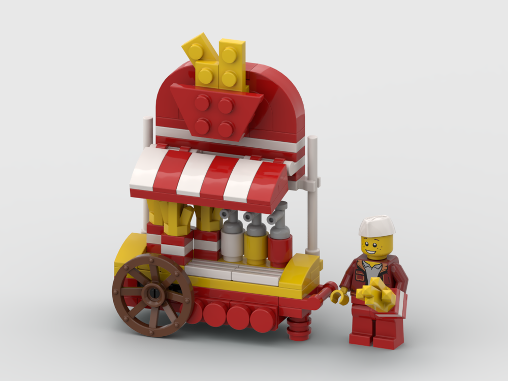 LEGO MOC Fries Cart by gabizon | Rebrickable - Build with LEGO