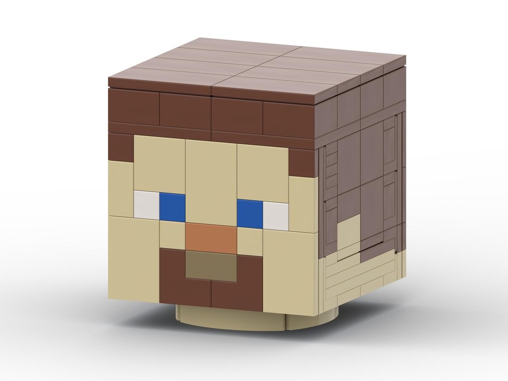 LEGO MOC Up-Scaled LEGO Minifigure Head - Steve Edition by ZTBricks ...