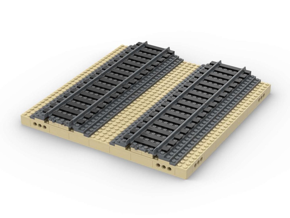 LEGO MOC 001 Ballasted Dual Track Baseplate by brickingohio ...