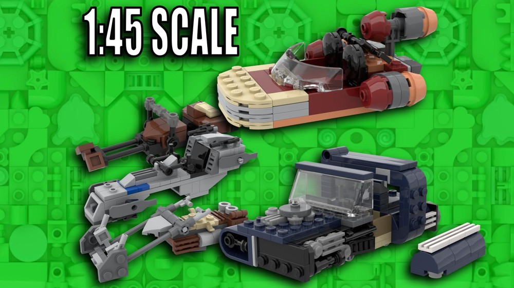 LEGO MOC Speeder Bundle 1 (X-34, M-68, BARC, 74-Z, 712-AvA) by Master ...