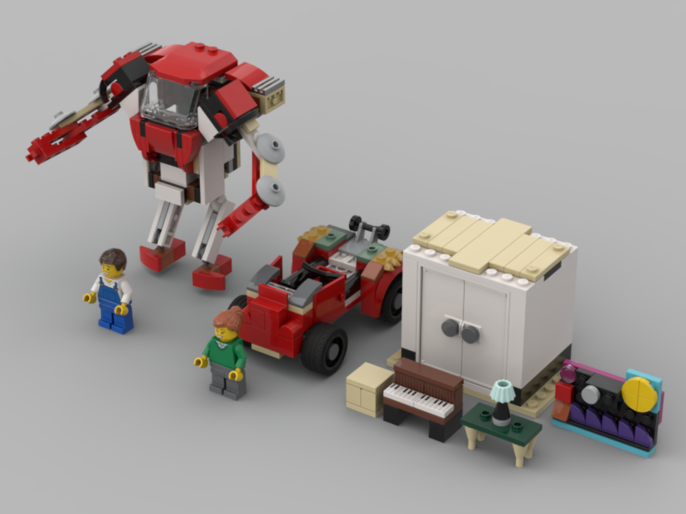 LEGO MOC Moving Truck and Mech Suit by eric_nunya | Rebrickable - Build ...