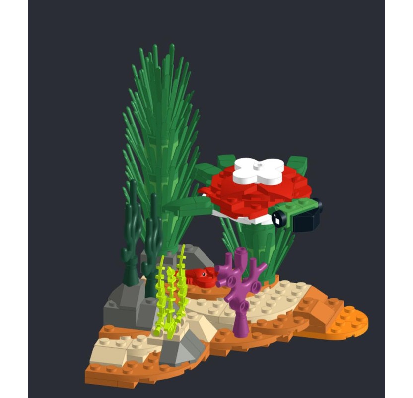 LEGO MOC Sea Turtle Decor (Improved) by Space_Steave | Rebrickable ...