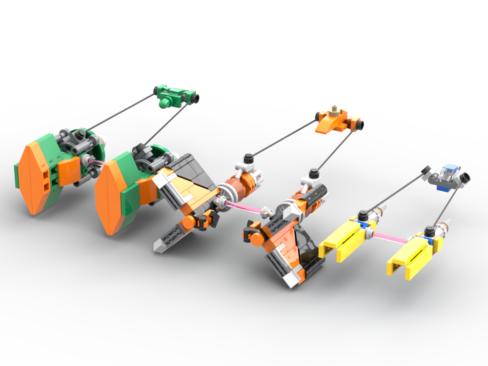 LEGO MOC Anakin, Sebulba and Gasgano's Podracers by AOBrick34 ...