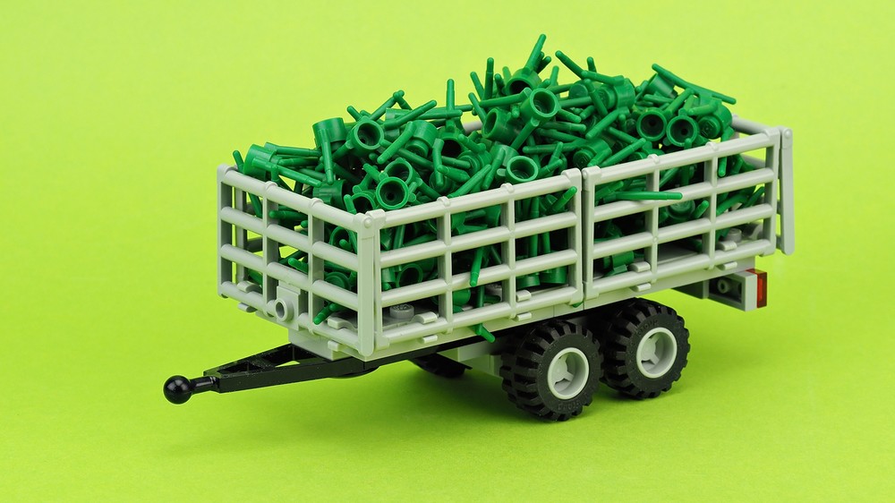 LEGO MOC Trailer for green tractor by De_Marco | Rebrickable - Build ...