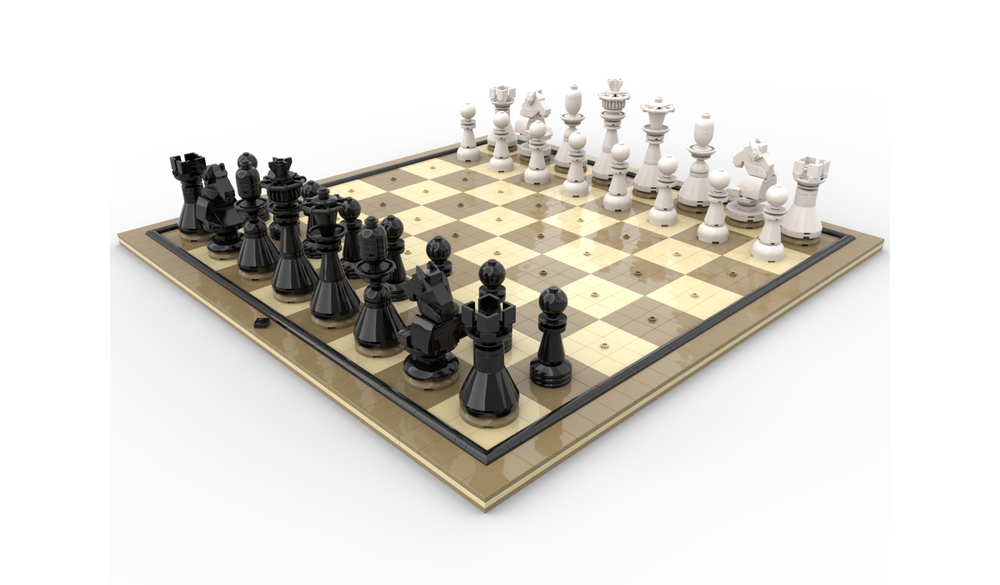 Lego Moc Full Size Chess Set By Archi3d Rebrickable Build With Lego