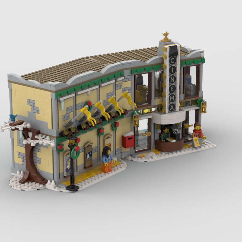 LEGO MOC Winter Village Cinema by MICHAEL1 | Rebrickable - Build with LEGO