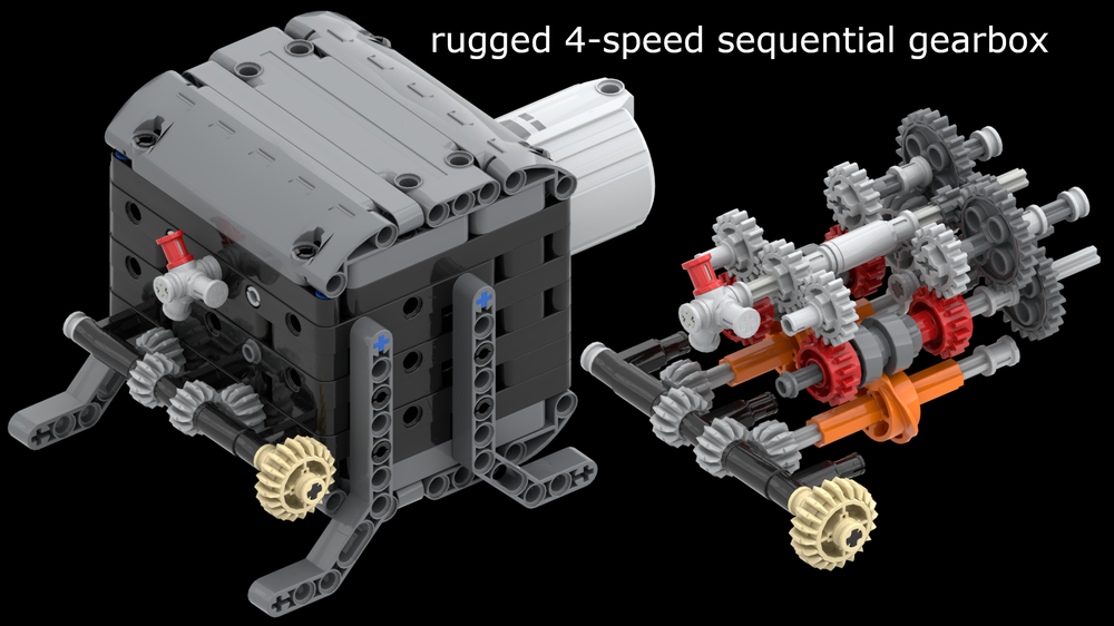 LEGO MOC-157544 Rugged 4-Gear Sequential Gearbox by Gartenpinguin ...