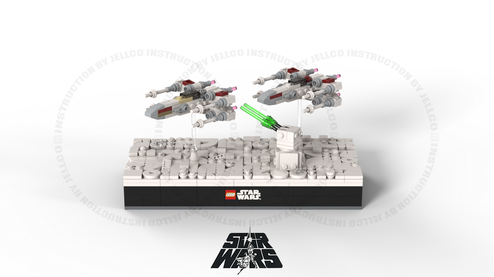 LEGO MOC-157563 Micro Diorama : Battle of Yavin XW attack Desktop ...