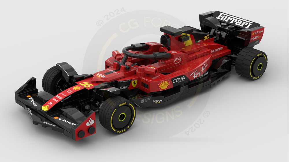 Lego Moc F1 Ferrari Sf 23 Monza By Cgforcedesigns Rebrickable