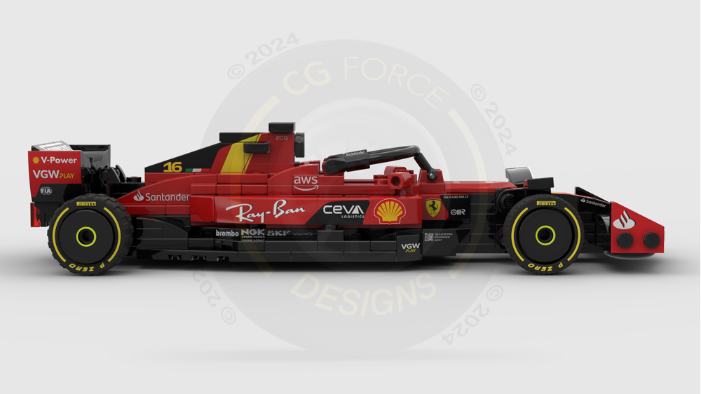 Lego Moc F1 Ferrari Sf 23 Monza By Cgforcedesigns Rebrickable