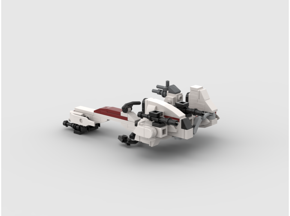 Lego Moc Laat Coruscant Gunship With Barc Speeder And Sidecar By