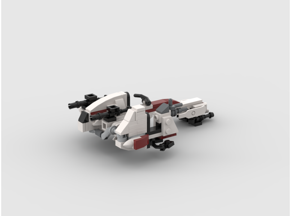 Lego Moc Laat Coruscant Gunship With Barc Speeder And Sidecar By