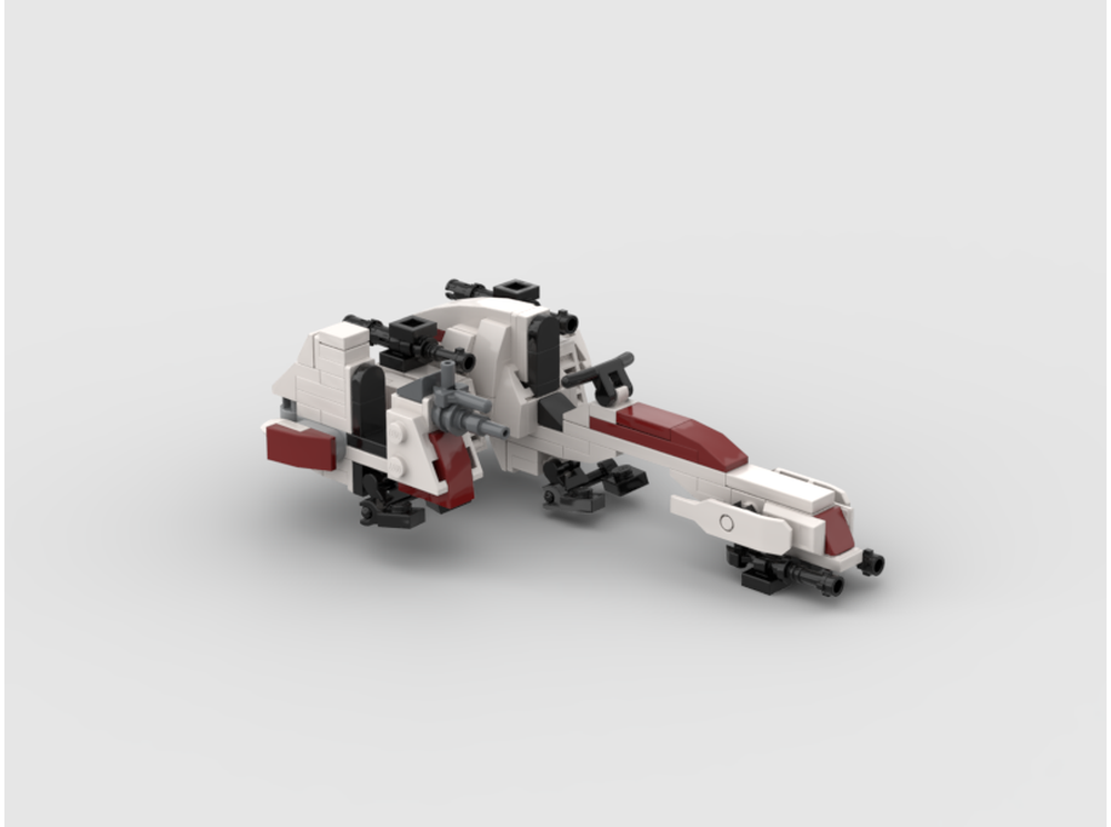 Lego Moc Laat Coruscant Gunship With Barc Speeder And Sidecar By