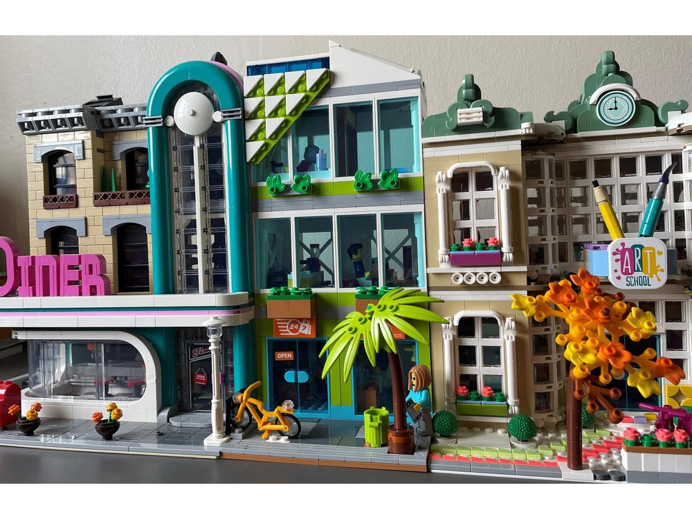 Lego Moc City Apartments 3 Storey Modular Alternate Build Of 60365 By