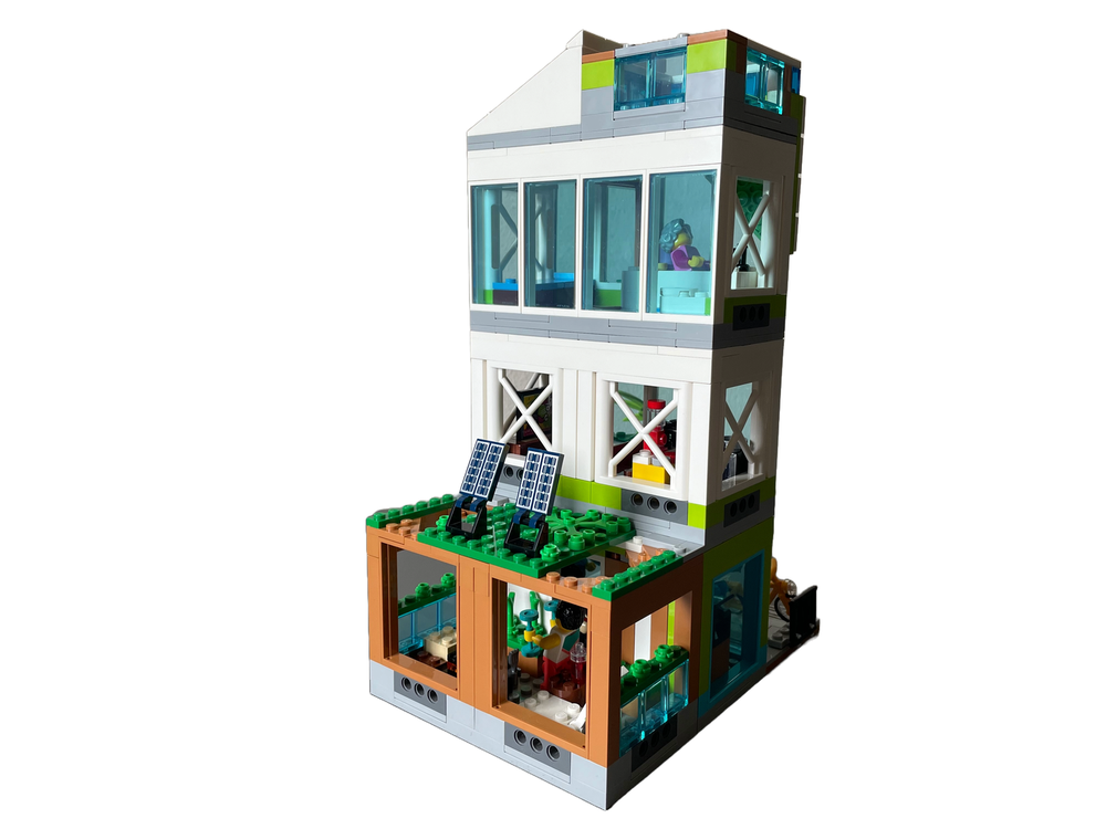 Lego Moc City Apartments 3 Storey Modular Alternate Build Of 60365 By