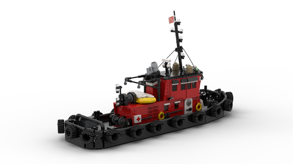 Lego Moc Harbor Tug By Yellowlxf Rebrickable Build With Lego